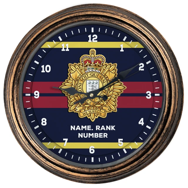 LOGISTICS CORPS CLOCK Personalised Wall Veteran British Military Army ...