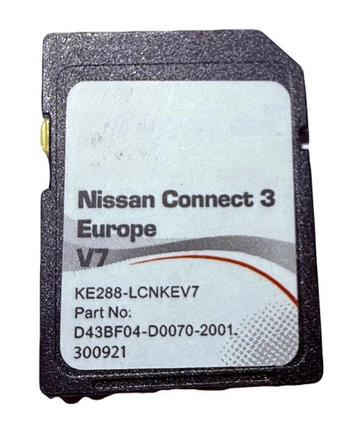 FOR NISSAN CONNECT 3 V7 SD CARD Qashqai Micra Juke Note SATNAV Map ...