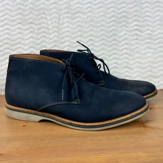 CLARKS MENS ARTISAN Boots Navy Chukka Nubuck Leather 16501 Size 11M 44. ...