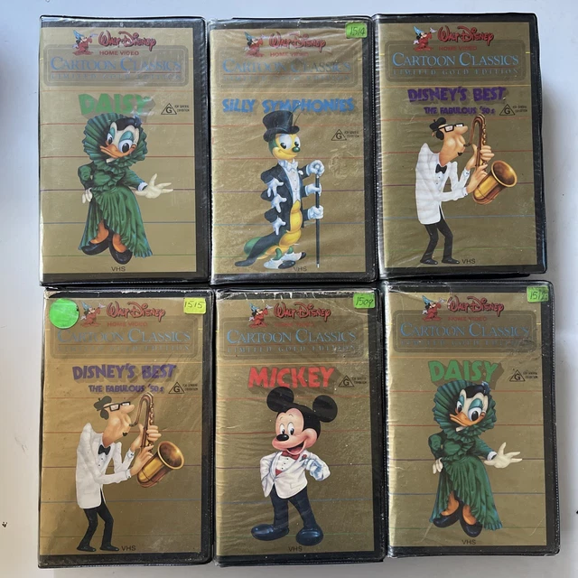 WALT DISNEY CARTOON Classics Limited Gold Edition VHS X 6 Vintage ...