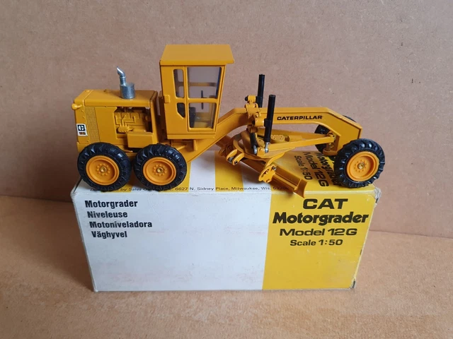 CAT NZG 12G MOTORGRADER No. 150 1:50 Scale Model Boxed Caterpillar ...