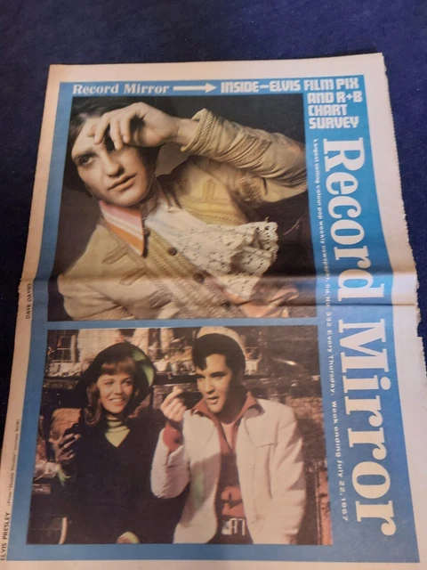 VINTAGE RECORD MIRROR Magazine 22 JULY 1967 Elvis Kinks Bee Gees Young ...