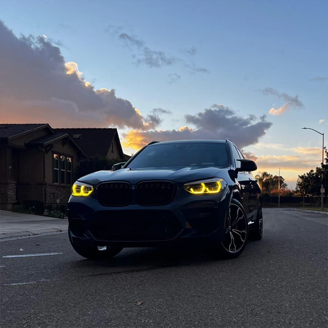 LEMON YELLOW ANGEL Eyes DRL LED Module For 2018-2021 BMW X3 X4 G01 G02 ...