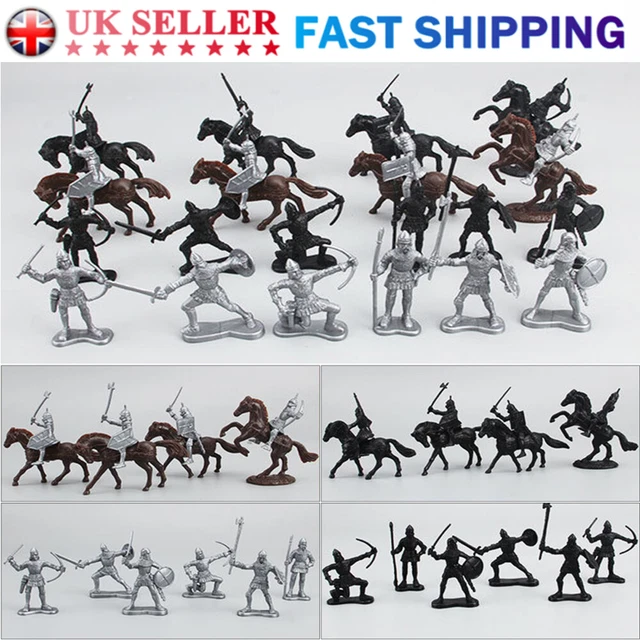 MEDIEVAL KNIGHTS WARRIORS Soldiers Model Toy Men Figures Accessories ...