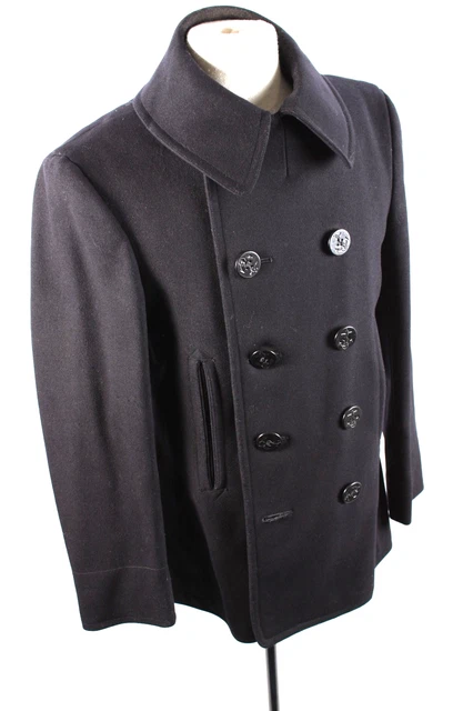 VINTAGE WWII USN US NAVY Wool 10 Button Peacoat Mens Size 36-38 £67.66 ...