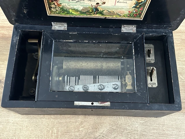 ANCIENNE GRANDE BOÎTE à musique 6 airs fin XIXe Napoléon III EUR 179,00 ...