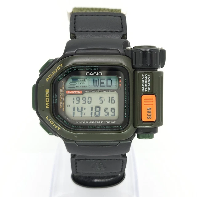 CASIO TSR-110 THERMO Scanner 100M Wr Vintage Digital Watch Japan 1994 £ ...