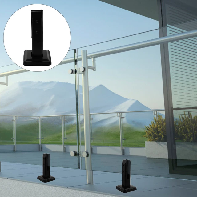 GLASS FENCE SPIGOT Glass Brackets Clamps Face Mount Spigot Floor Glass ...