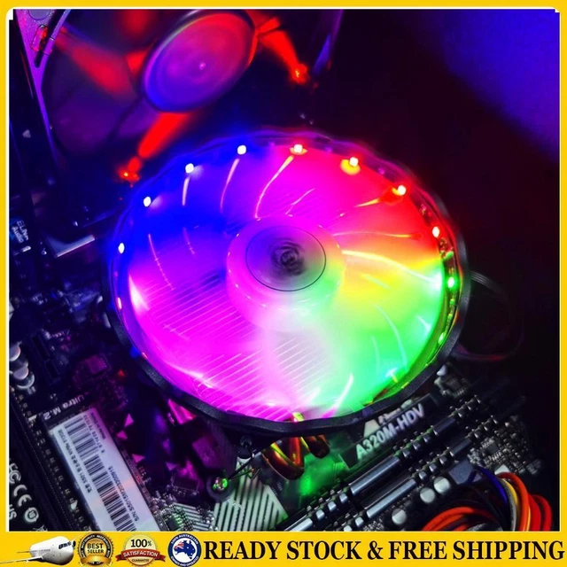 CPU COOLER RADIATOR Fan 4 Heat Pipes PWM 3 Pin for Intel LGA (RGB ...