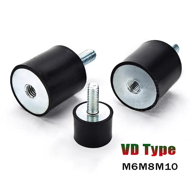 BUFFER RUBBER FOOT Mount Anti Vibration Stop Male / Female M6 M8 M10 ...