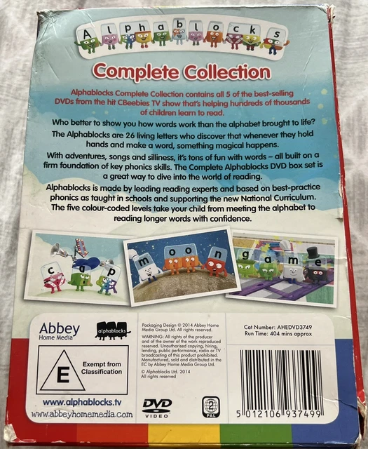 ALPHABLOCKS DVD COMPLETE Series Box Set Childrens Educational Spelling ...