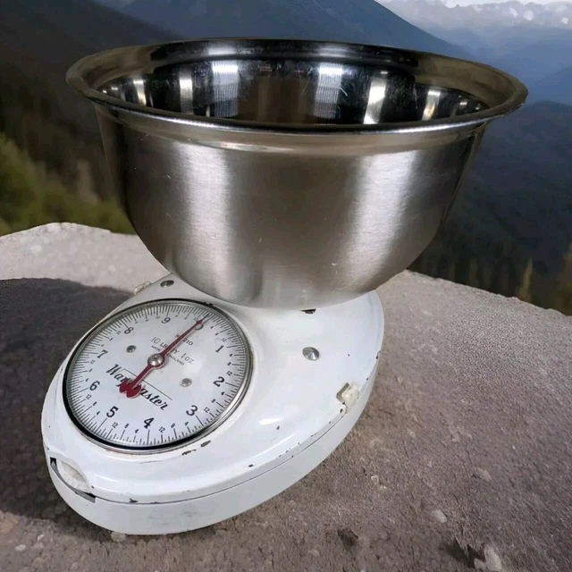 VINTAGE WAYMASTER BUTCHERS Kitchen Scales 10lb Imperial + Bowl 1970's ...