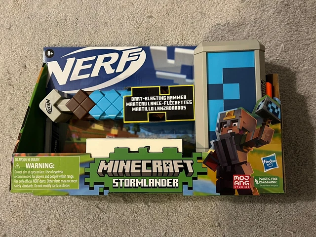 NERF MINECRAFT STORMLANDER Dart-Blasting Hammer, Fires 3 Elite Darts ...