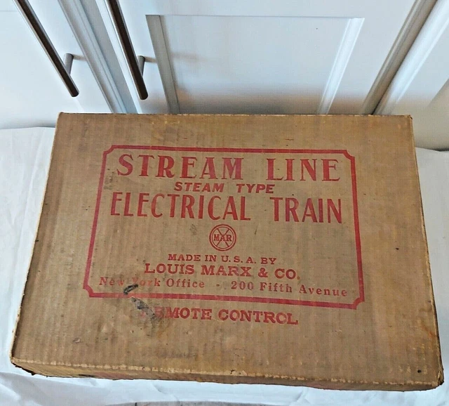 1950'S LOUIS MARX Stream Line Steam Type Electrical Train Set In ...