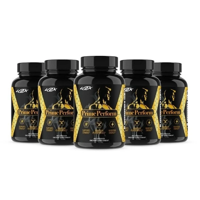 (5 PACK) PRIME Perform Male Performance Capsules Vitality Pills (300 ...