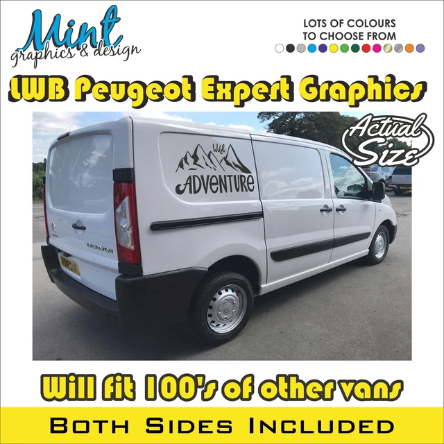 LWB PEUGEOT EXPERT Camper Side Stripes Decals Sticker Van Graphics FREE ...