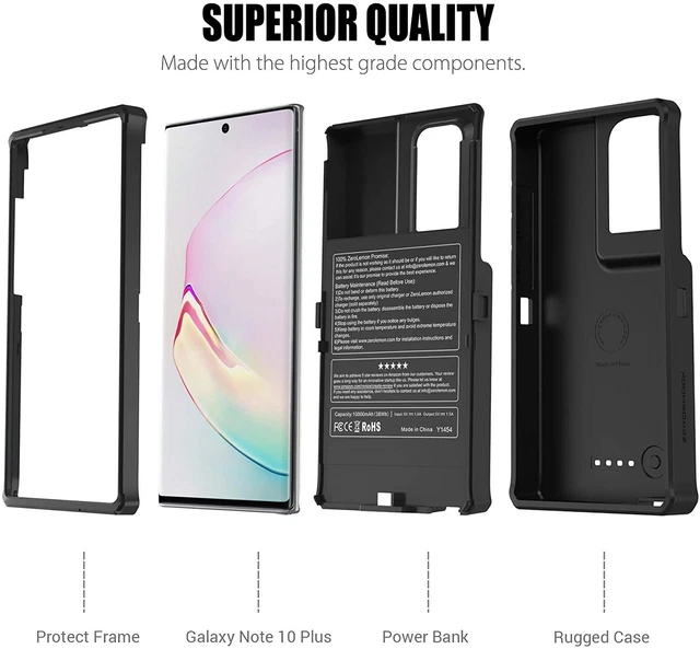 Zerolemon Galaxy Note 10 Plus Battery Case 10000mah Wireless Charging