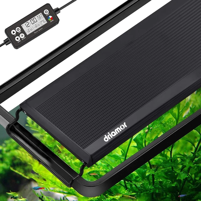 ADVANCED AQUARIUM LIGHT Programmable Fish Tank Light with Blue Backlit ...