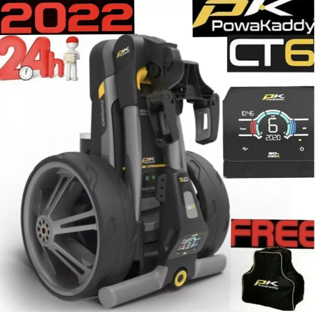 POWAKADDY CT6 ULTRA Compact Electric Golf Trolley Free Accessory 24 Hr ...