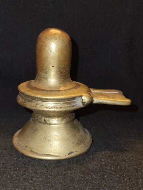 ANTIQUE TRADITIONAL INDIAN Bronze Shiva Lingam Of God Shiva Collectible ...