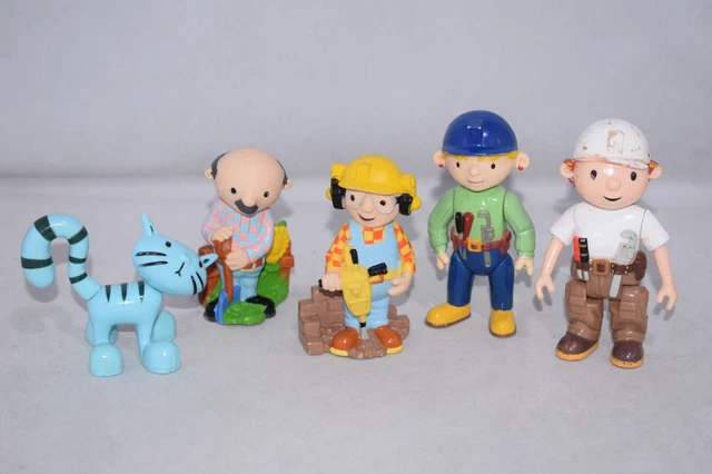 5X BOB THE Builder Figures Marjorie Farmer Pickles Pilchard Wendy Toy ...