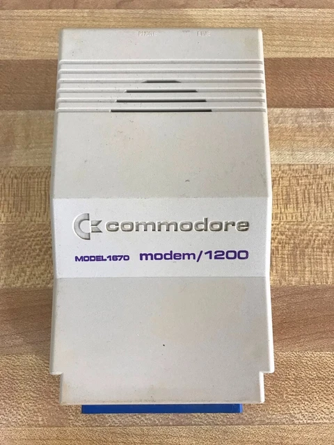 VINTAGE COMMODORE MODEM 1200 For Commodore 64 & 128 Model 1670 Tested ...