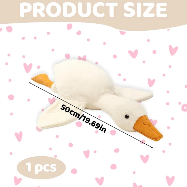 GOOSE PLUSH, 50CM Big White Goose Stuffed , Soft Duck Teddy Plush ...