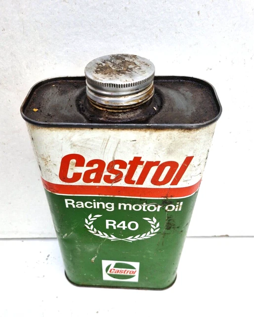 CASTROL R40 RACING motor Oil 1 litre Vintage Tin Can Classic Rare ...