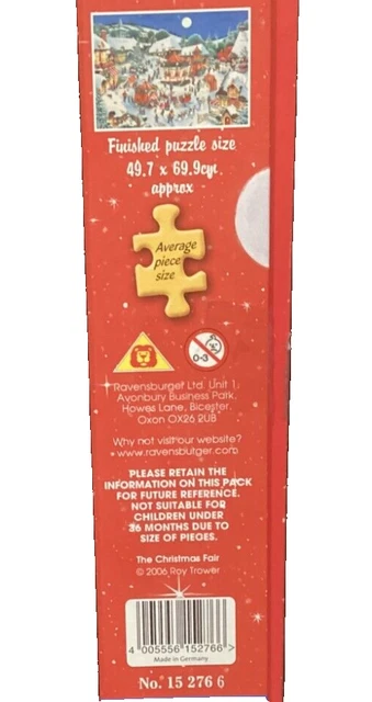 RAVENSBURGER 1000 PC: The Christmas Fair 6th Edition 2006 jigsaw puzzle ...