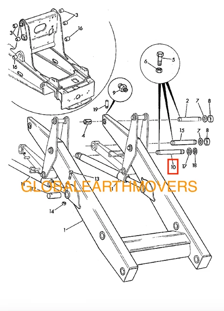 JCB BACKHOE - Loader Arm Pivot Pin, Set Of 2 Pcs. (Part No. 811/10061 ...