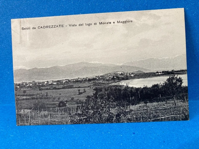 CARTOLINA SALUTI DA Cadrezzate-Vista Lago Di Monate E Maggiore-Segno ...
