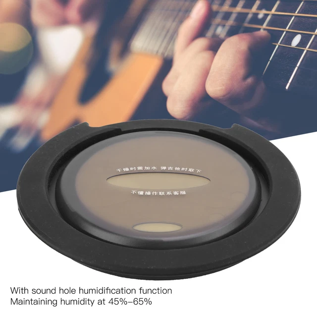 ACOUSTIC GUITAR SOUND Hole Cover Humidifier With 2 Picks Humidity Care ...