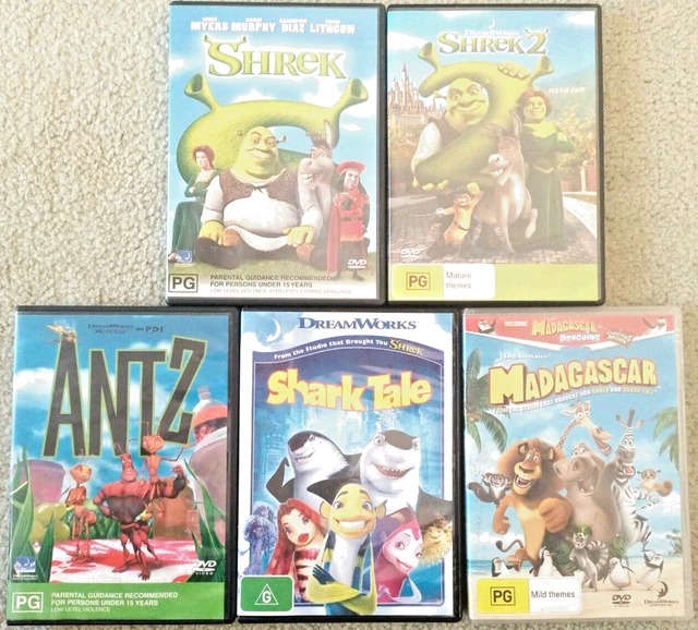5 XDREAMWORKS KIDS Animation DVD Bundle - Shrek, Antz, Shark Tale FREE POSTAGE £14.23 - PicClick UK