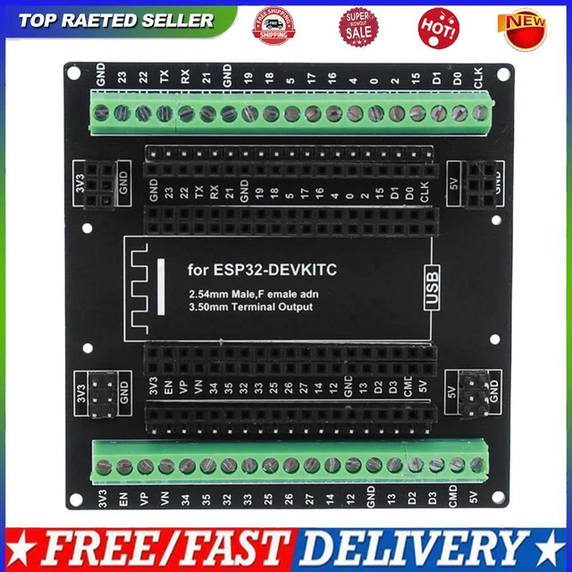 GPIO EXPANSION MODULE Board Portable for ESP32-DevKitC ESP-WROOM-32 £8. ...