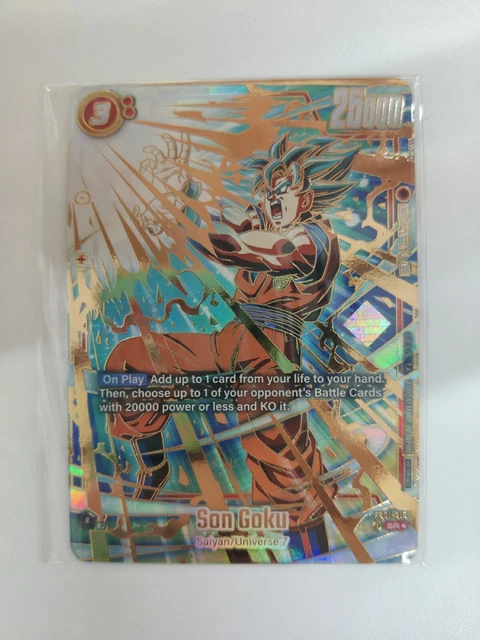 DRAGON BALL SUPER Fusion World - Son Goku Top 32 Alt Art SR - FB01-015 Gold EUR 320,00 - PicClick FR