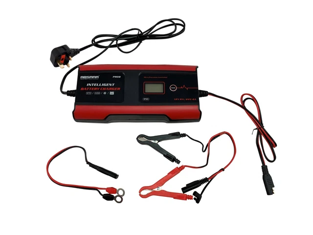 ABSAAR SMART BATTERY Charger Pro Series Pro 8.0 12/24V 8A 160Ah AGM GEL ...