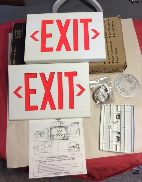 DUAL LITE LITEFORMS LX Series LED Exit Signs 120/277 VAC Operation. £25 ...