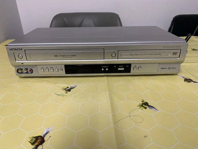 HITACHI DV-PF4E UK - Dual Deck - VHS - VCR - DVD Player Combo Recorder ...