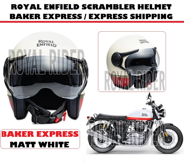 ROYAL ENFIELD SCRAMBLER Helmet Baker Express - Matt White / Express ...