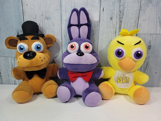 FUNKO FIVE NIGHTS at Freddy's FNAF Plush Lot of 3 Freddy Chica Bonnie 9 ...