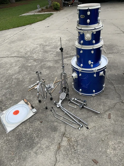 DDRUM 4PC DRUM Set Shell Pack Kit Diablo Blue With Accessories $199.00 ...