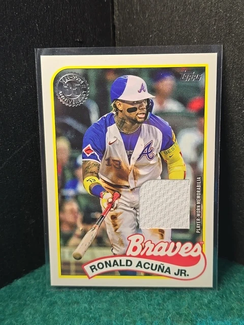 2024 TOPPS SERIES 1 reliquia Ronald Acuna Jr - 1989 - Atlanta Braves ...