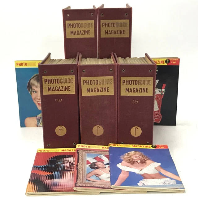 PHOTO GUIDE VINTAGE Magazine Collection 1950 5 Original Binders 60 issues 513077 £6.99 - PicClick UK
