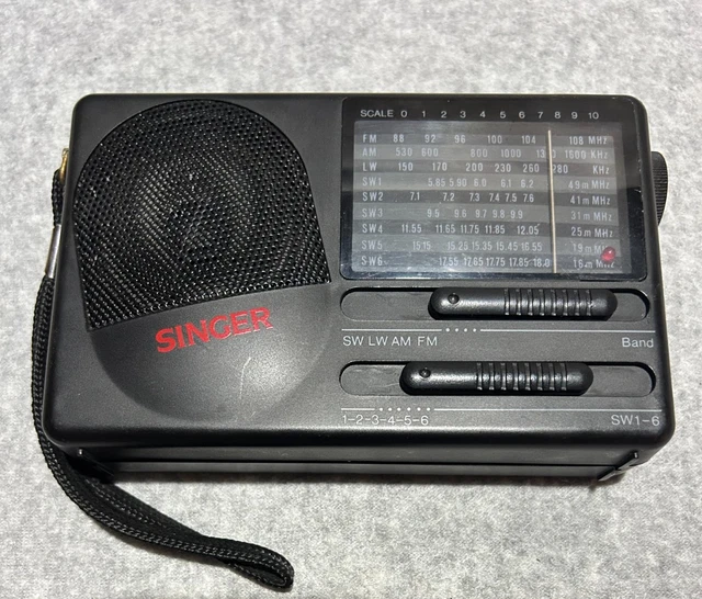 RARE VINTAGE SINGER WB-5 Multi-Band Radio 1960s 1970s SW LW RARE Tested ...