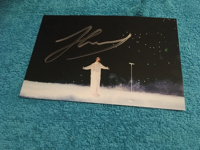 PHOTO DEDICACE AUTOGRAPH Slimane Eurovision 2024 France Mon Amour EUR 10,00 - PicClick IT