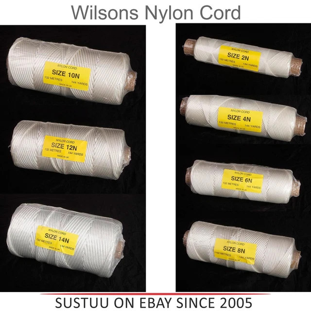 WHITE NYLON CORD Thread String For Beading Braiding DIY Craft Jewellery ...