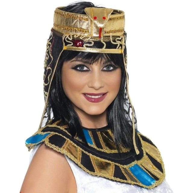 SMIFFYS EGYPTIAN HEADPIECE Snake Design Cleopatra Adults Ladies Fancy ...