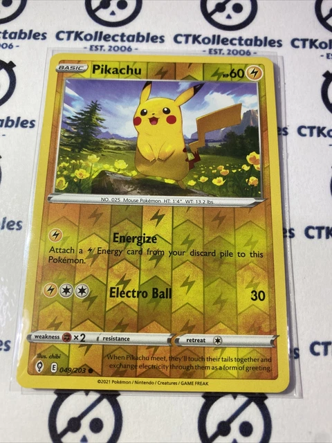 PIKACHU REVERSE HOLO #049/203 Pokémon Card Evolving Skies EUR 5,88 ...