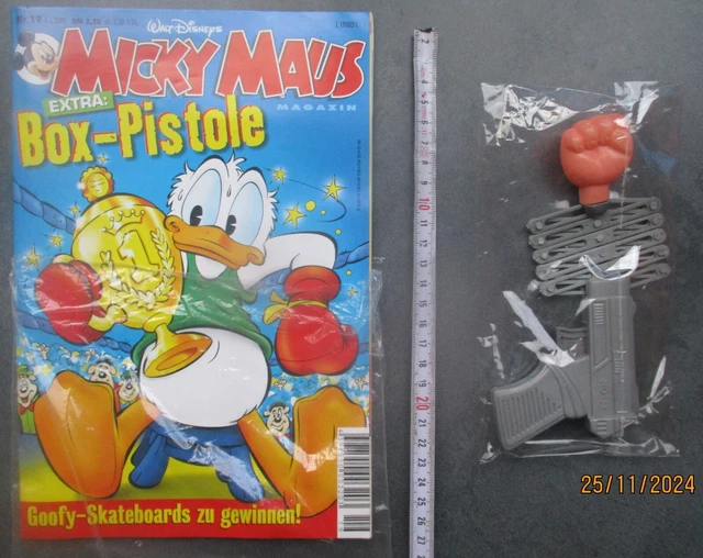 COMIC MICKY MAUS Nr. 19 4.5.2000 mit Box-Pistole OVP & Poster / Spiel ...