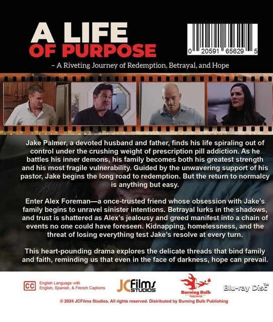 A LIFE OF Purpose (Blu-ray) Eddie McClintock Dean Cain Aaron Smolinski ...